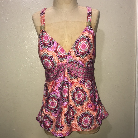 Alex Marie | Swim | Alex Mariepaisley Tankini Top Swimwearsize L | Poshmark